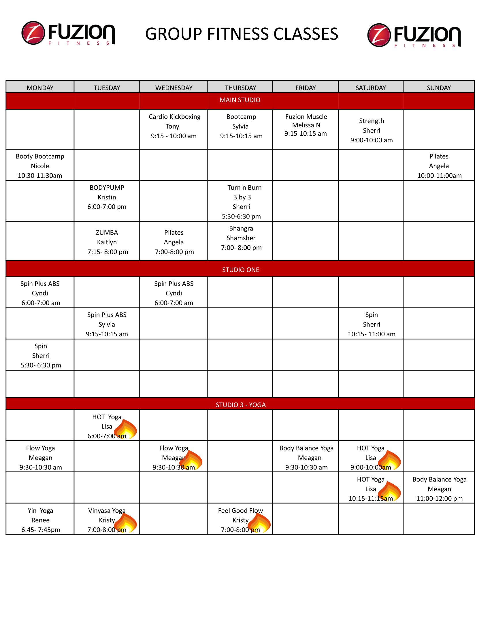 Group Classes - Fuzion Fitness Cambridge