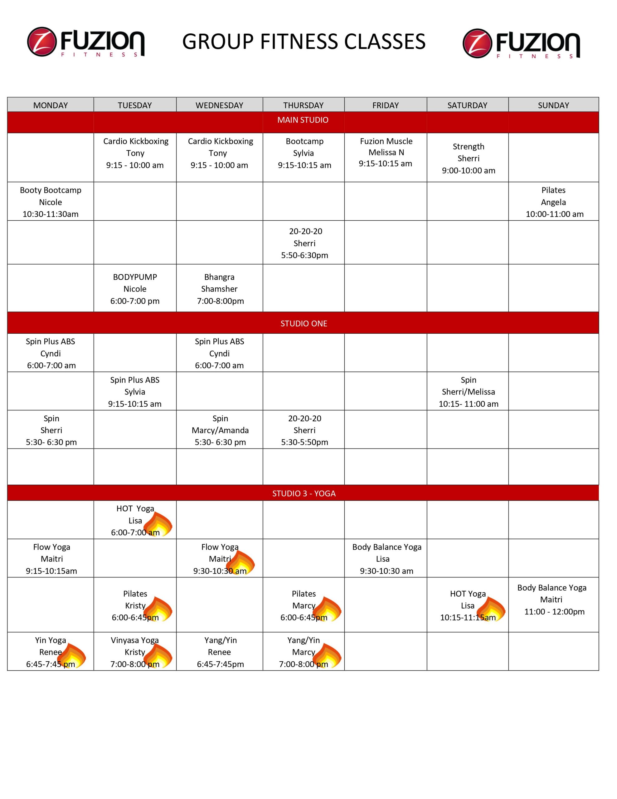 Group Classes - Fuzion Fitness Cambridge