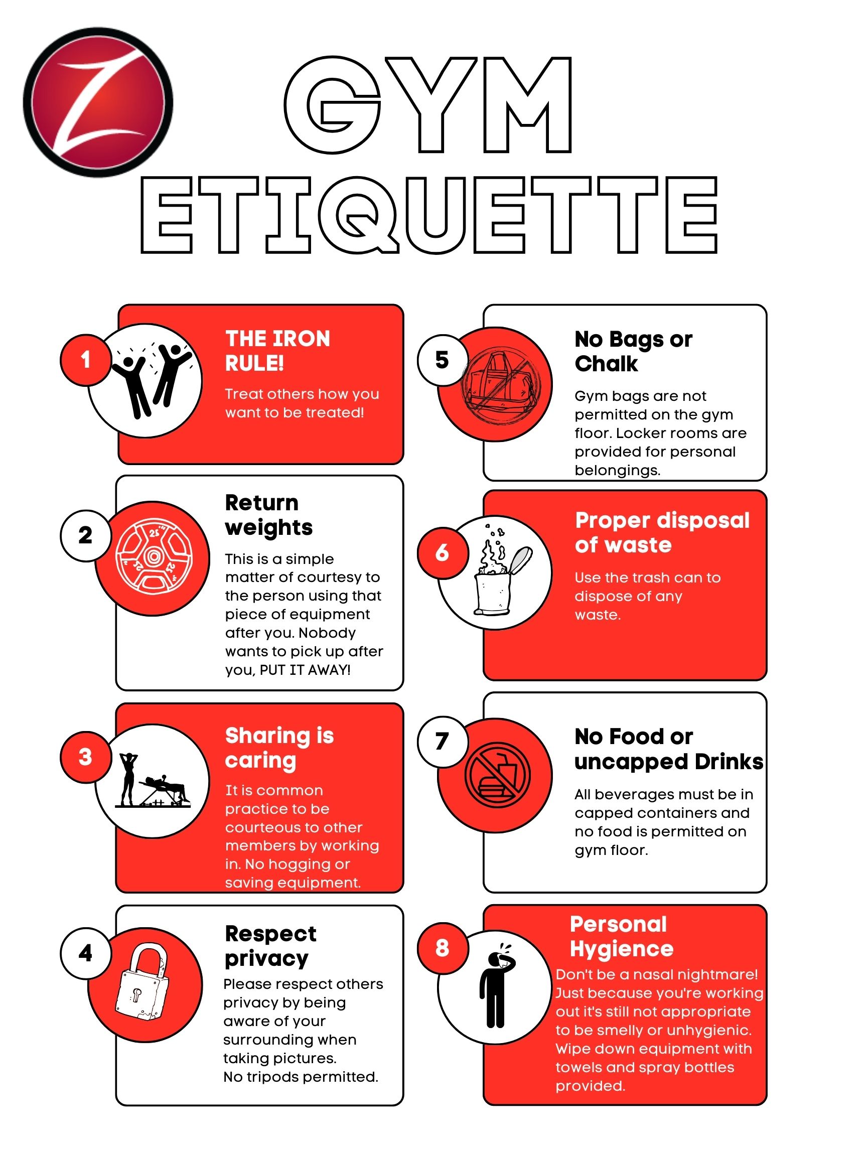 Member Etiquette - Fuzion Fitness Thornhill